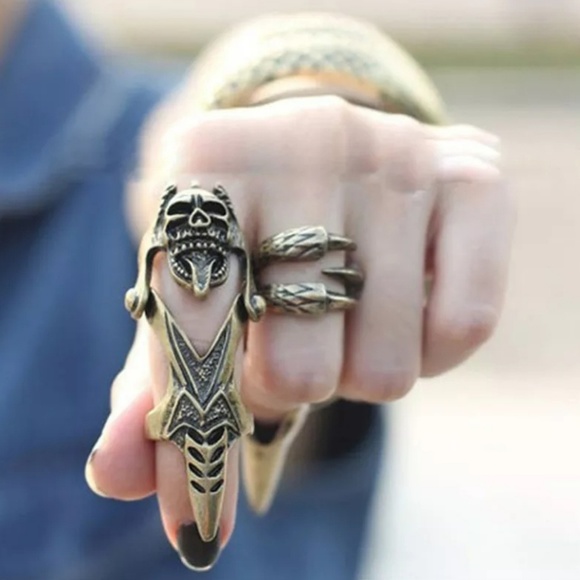Accessories | Various Mens Punk Goth Brass Knuckle Ring | Poshmark